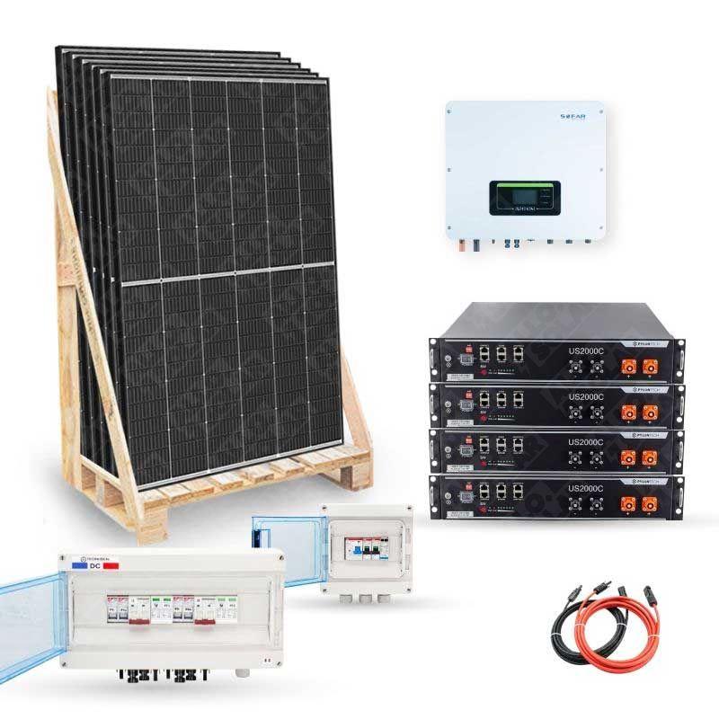 kit solaire autoconsommation 6.3kWc avec batterie lithium 9.6kWh Sofar - Pylontech - Trina