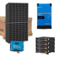Kit solaire 5.4kWc - 230V - autonome - stockage Lithium 9.6kWh - Victron - Pylontech - Trina i ...